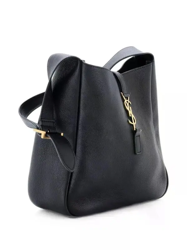 Saint Laurent Le 5 A 7 Supple Leather Small Hobo Bag - Black