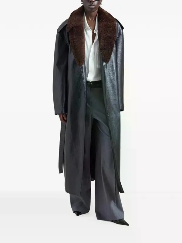 THE FRANKIE SHOP Edra Trench Coat - Black