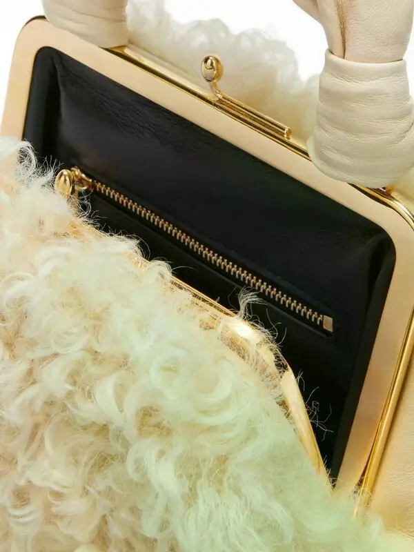 JIL SANDER Small Goji Square Clutch Bag - White