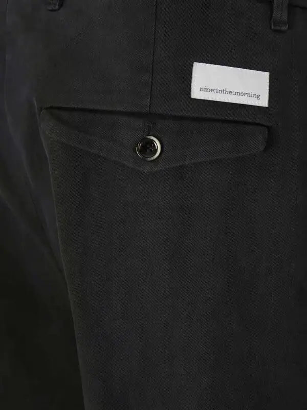 NINE:INTHE:MORNING Logo-patch Straight-leg Trousers