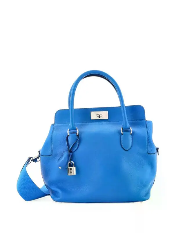 Hermès Toolbox Bag Evercolor 26 Satchel - Blue