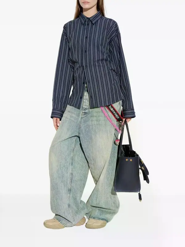 Balenciaga Striped Button-down Shirt - Blue