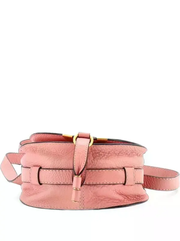 Chloé Marcie Leather Small Crossbody Bag - Pink