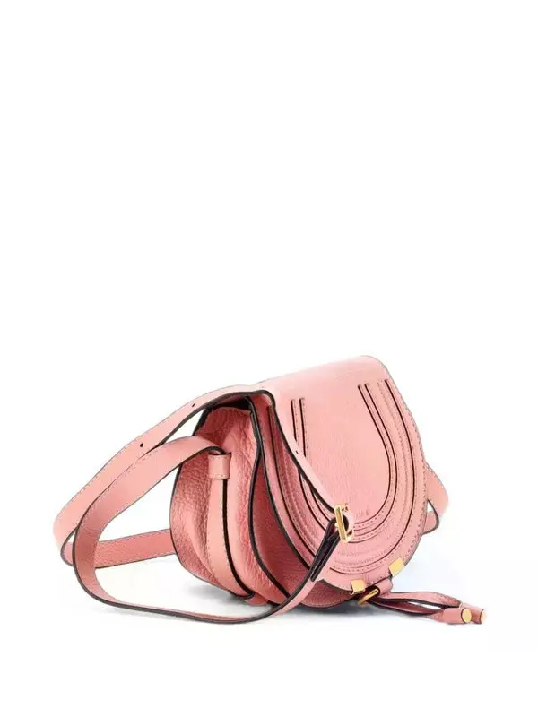 Chloé Marcie Leather Small Crossbody Bag - Pink