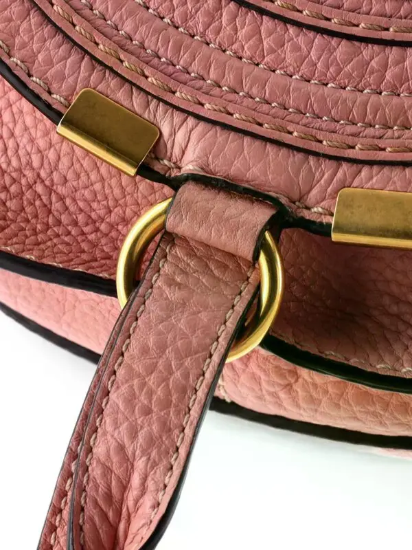 Chloé Marcie Leather Small Crossbody Bag - Pink