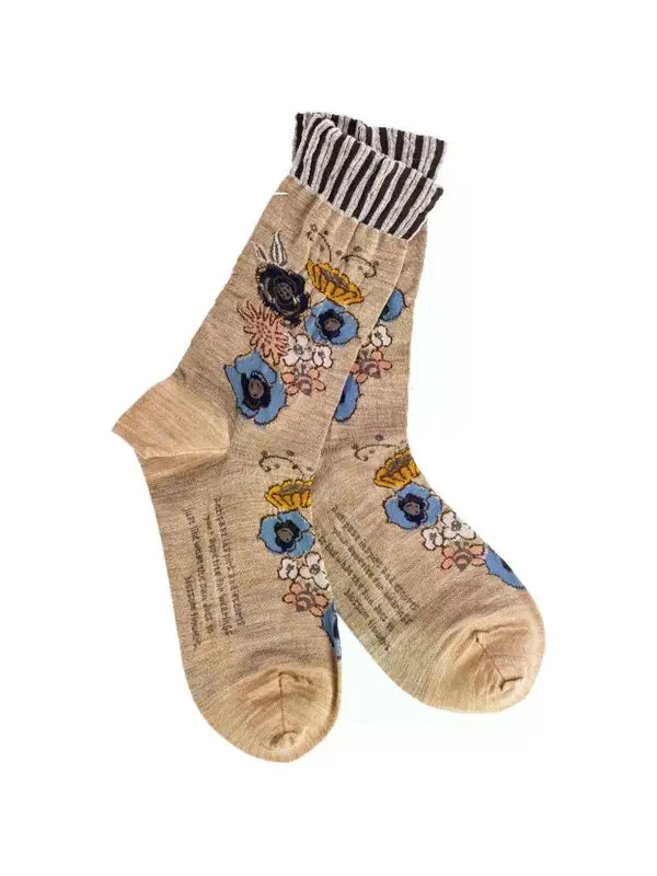 ANTIPAST Floral-intarsia Knitted Socks
