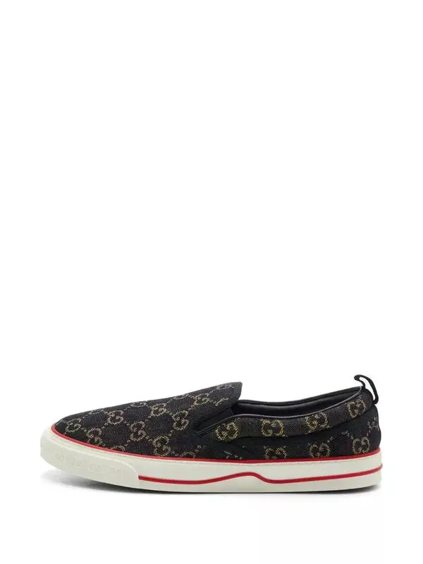 Gucci Tennis 1977 Gg Canvas Sneakers - Black
