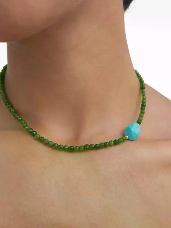 OTTOMAN HANDS Felice Jade Turquoise Beaded Necklace