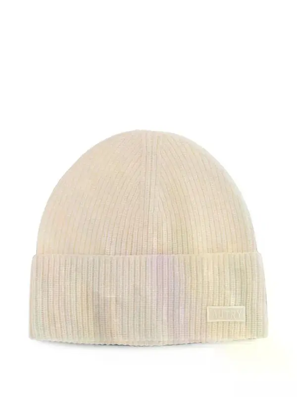 AUTRY Ribbed-knit Logo-patch Beanie Hat
