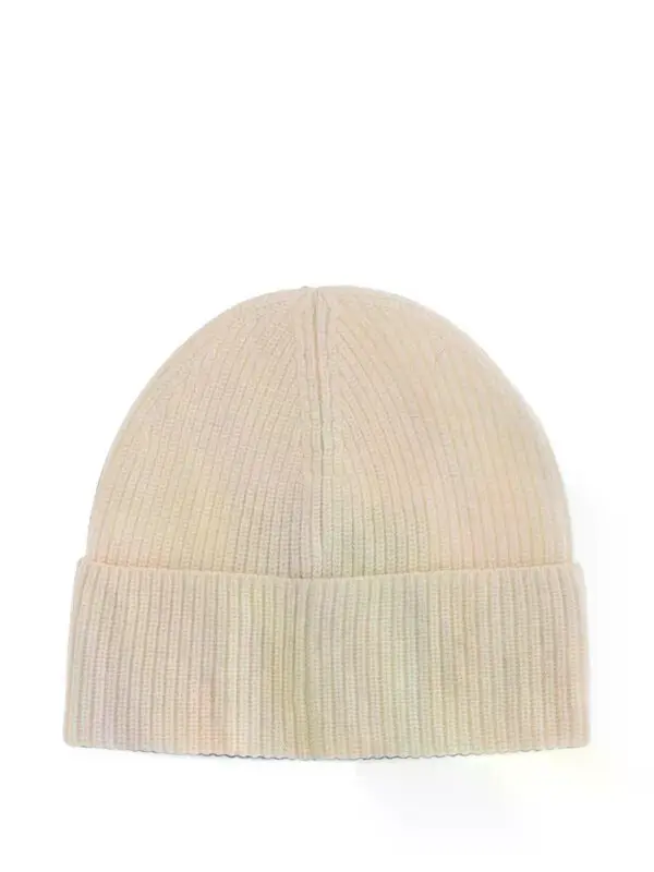 AUTRY Ribbed-knit Logo-patch Beanie Hat - Neutrals