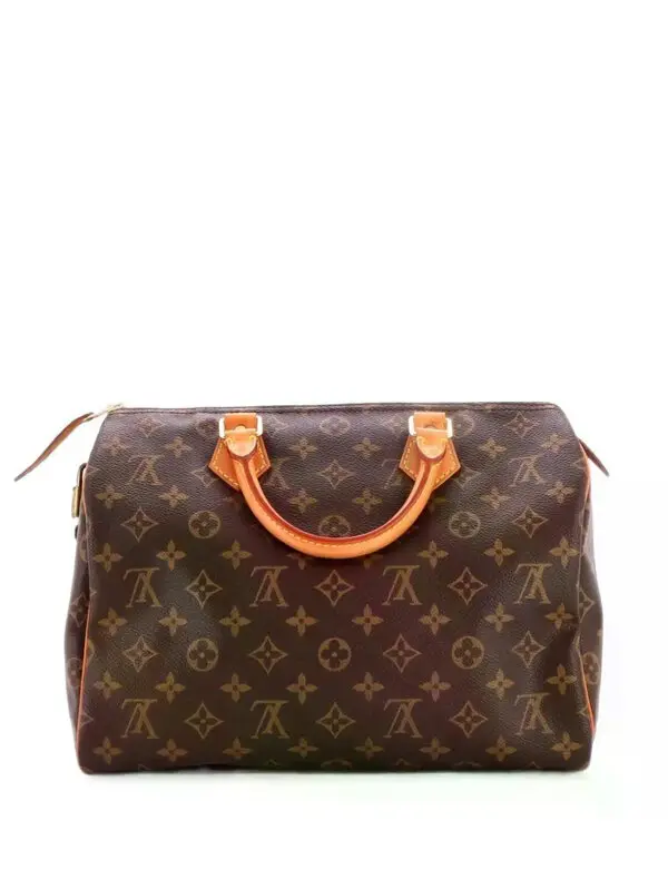 LOUIS VUITTON Speedy Handbag Monogram Canvas 30 Satchel - Brown
