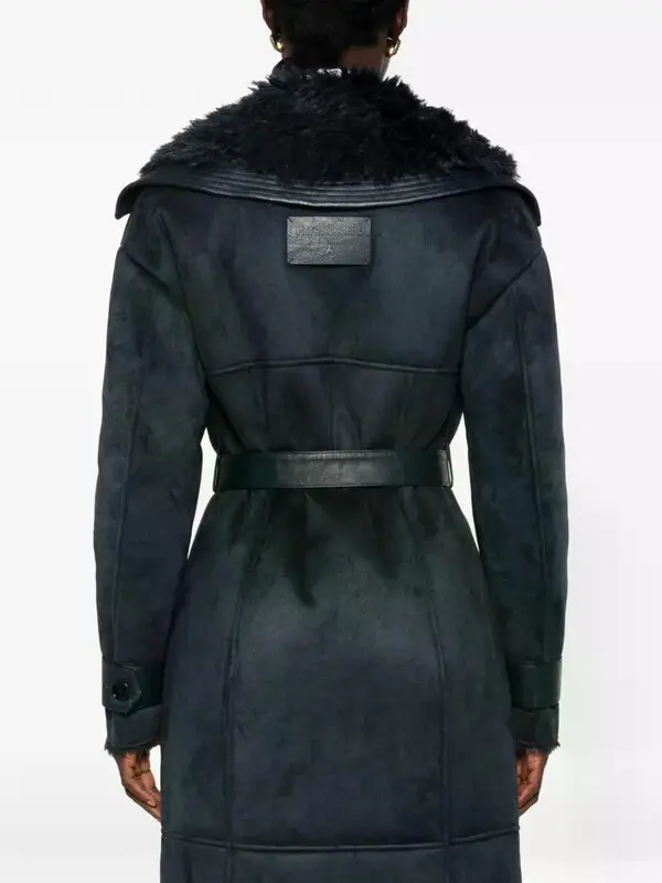Patrizia Pepe Faux-shearling Belted Coat