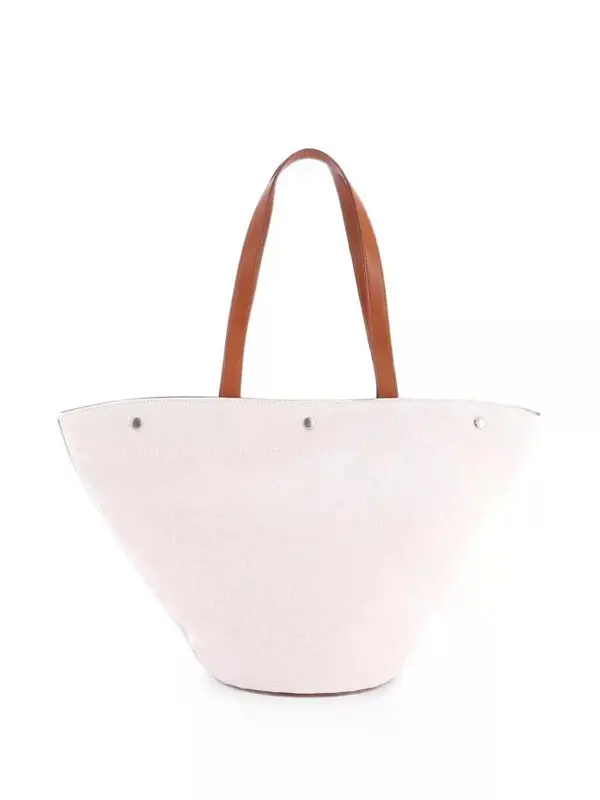 Saint Laurent Rive Gauche Trapezoid Canvas Tote Bag