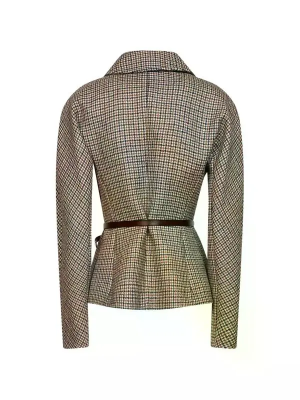P.a.r.o.s.h Houndstooth-pattern Belted Jacket