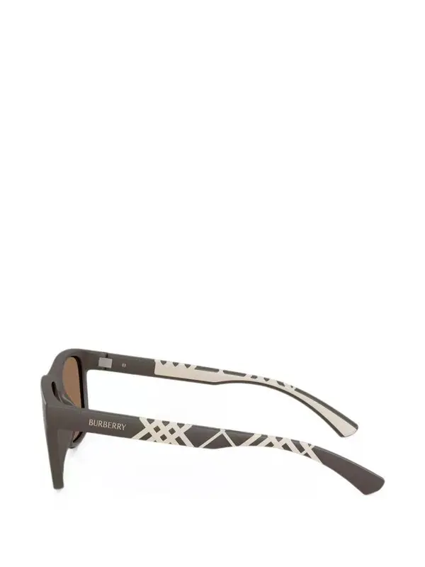 Burberry Check-temple Square-frame Sunglasses