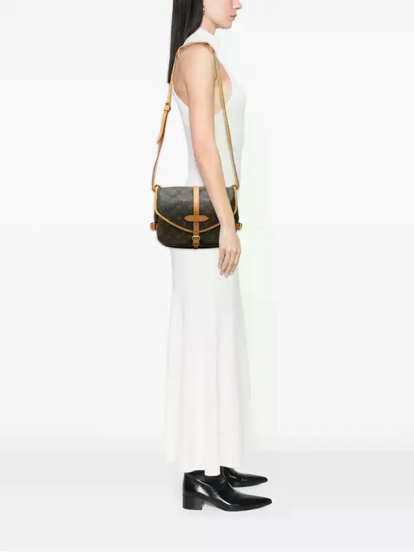 LOUIS VUITTON 1994 Monogram Saumur 25 Crossbody Bag - Brown