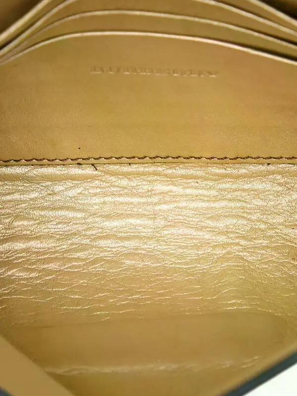 Burberry 2000-2017 Embossed Grain Check Leather Langley Crossbody Bag