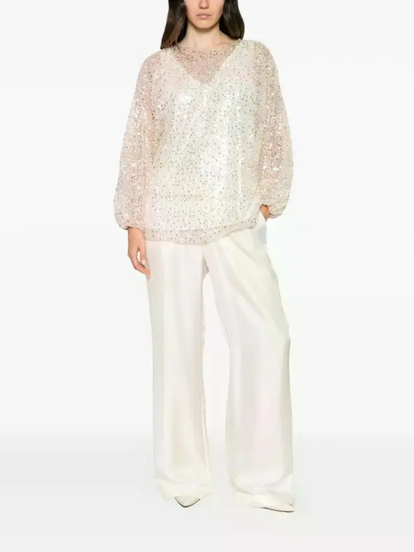 Marina Rinaldi Sequin-embellished Blouse