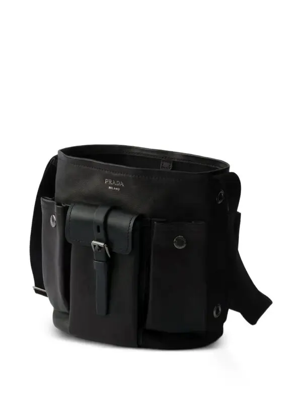 Prada Route Leather Mini-bucket Bag - Black