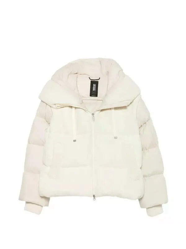 BOMBOOGIE Corduroy-panelled Puffer Jacket