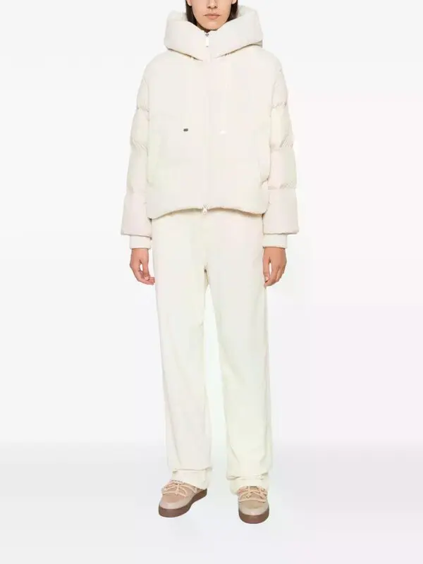 BOMBOOGIE Corduroy-panelled Puffer Jacket