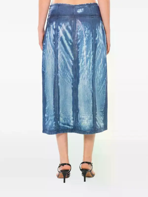 DIESEL® Midi Skirt In X-ray Lyocell Denim