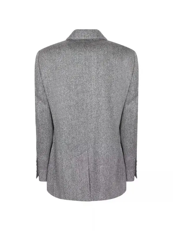 Brunello Cucinelli Double-breasted Herringbone-pattern Blazer