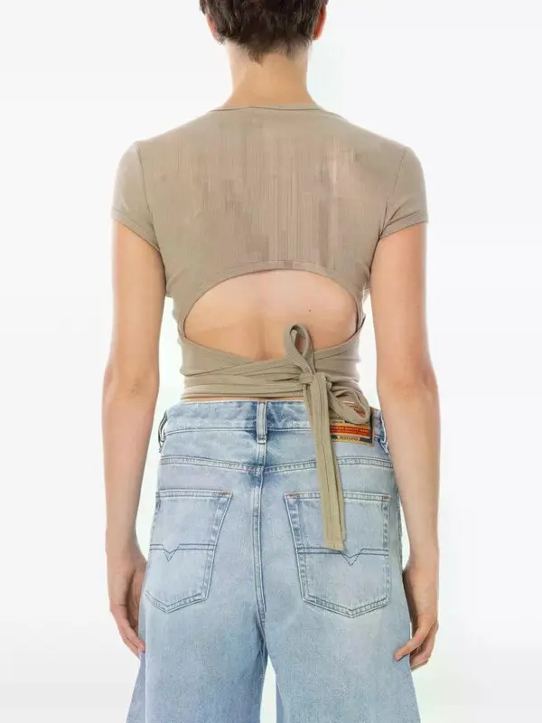DIESEL® T-bunny-tail Wrap-around T-shirt