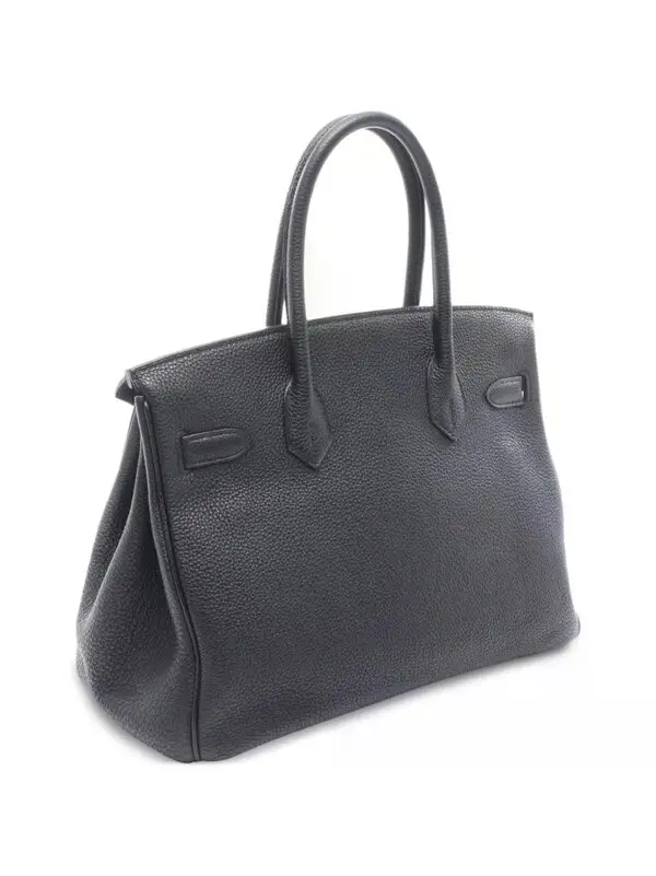 Hermès 2011 30 Birkin Clemence Tote Bag - Black