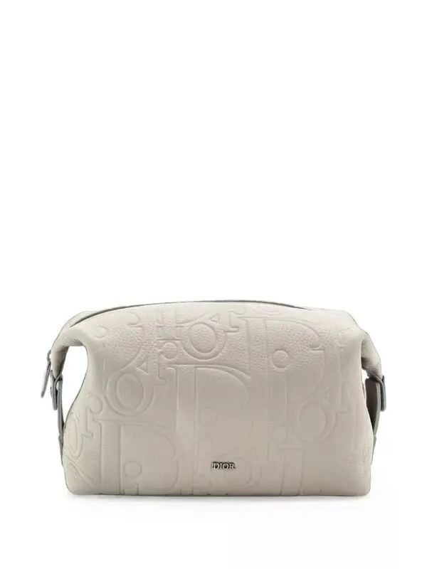 Dior Toiletry Gravity Leather Pouch - Grey