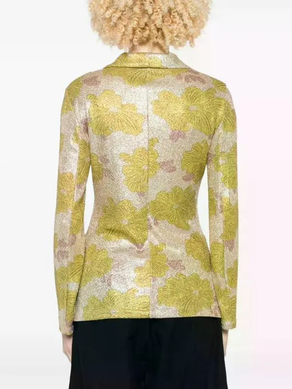 SIYU Floral-print Single-breasted Blazer