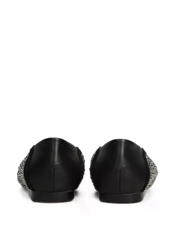 TWENTY FOURHAITCH Celyne Rhinestone-embellished Flat Pumps