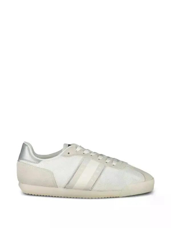Tommy Hilfiger Suede-panelled Logo-tape Sneakers - Neutrals