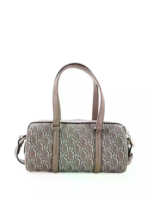 Gucci Convertible Duffle Bag Gg Shadow Coated Canvas Small Shoulder Bag - Brown
