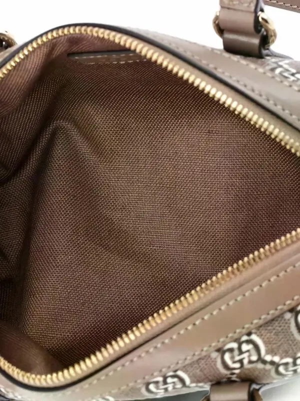 Gucci Convertible Duffle Bag Gg Shadow Coated Canvas Small Shoulder Bag