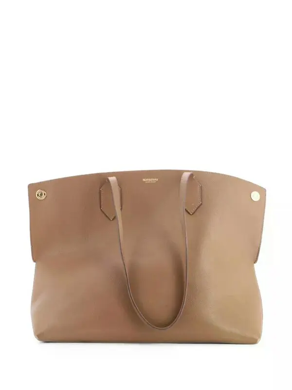 Burberry Society Leather Large Tote Bag