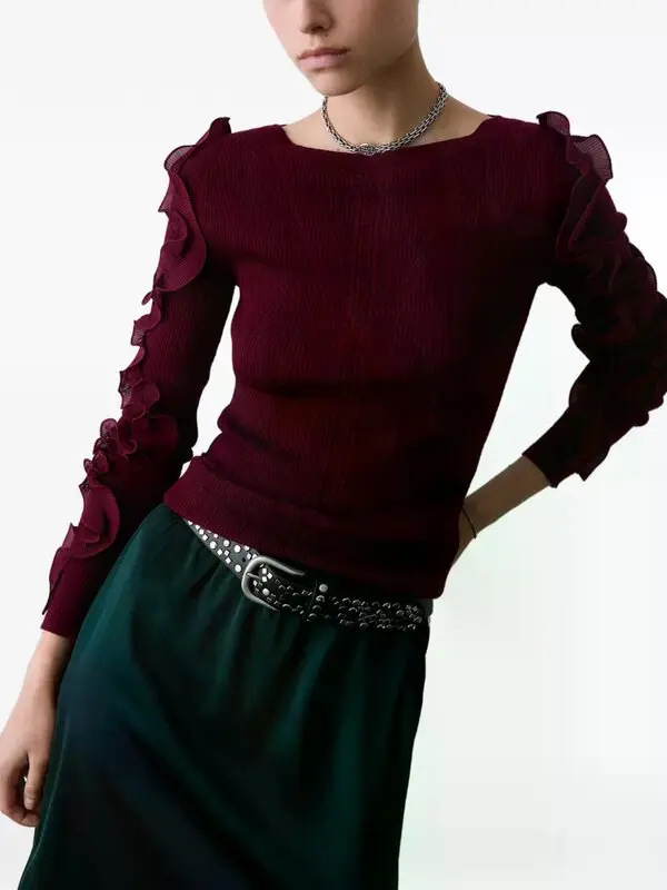 Liu Jo Wool Sweater With Ruffles