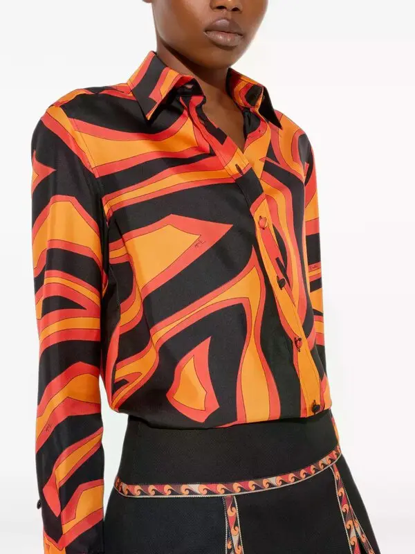 Emilio Pucci Labirinto-print Silk Shirt
