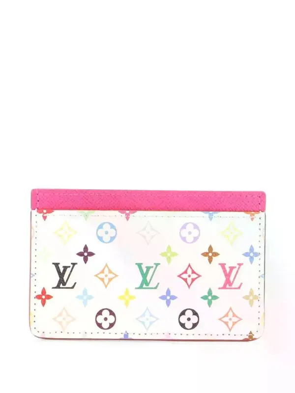 LOUIS VUITTON X Takashi Murakami Monogram Multicolor With Leather Card Holder - Pink
