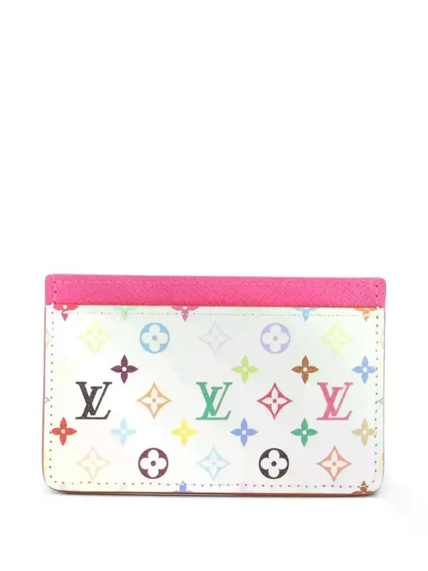 LOUIS VUITTON X Takashi Murakami Monogram Multicolor With Leather Card Holder - Pink