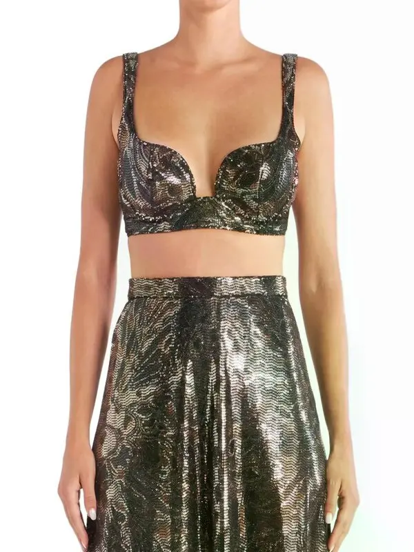 Etro Sequin-embellished Underwire Top