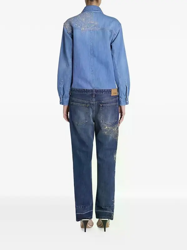 Isabel Marant Étoile Imane Embroidered Faded-effect Jumpsuit