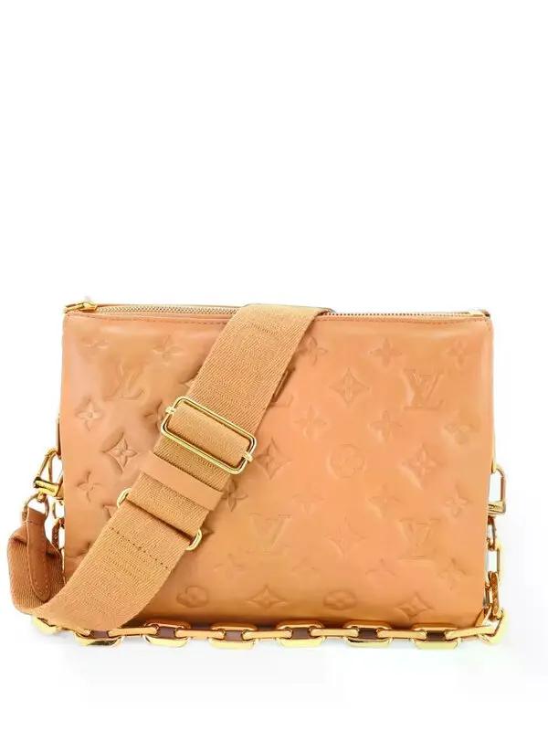 LOUIS VUITTON Coussin Bag Monogram Embossed Lambskin Pm Crossbody Bag - Brown