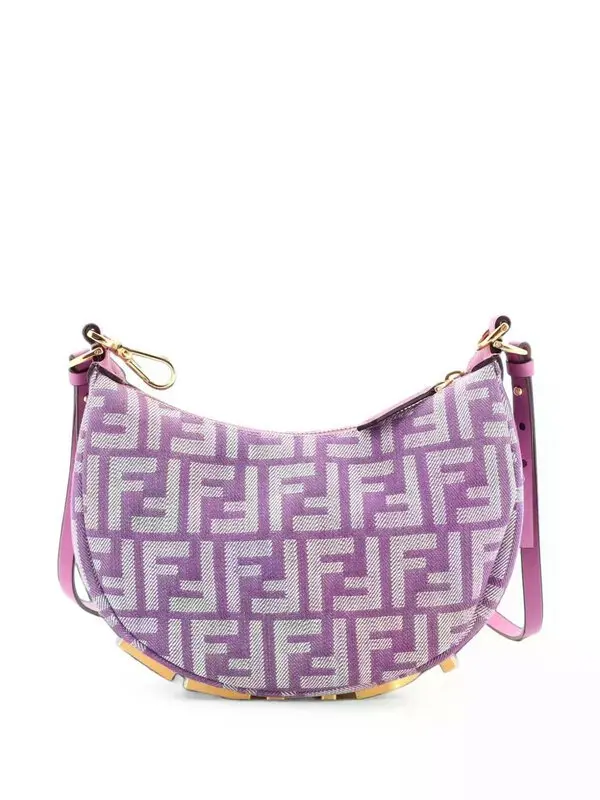 Fendi Fendigraphy Bag Zucca Canvas Mini Hobo Bag - Purple