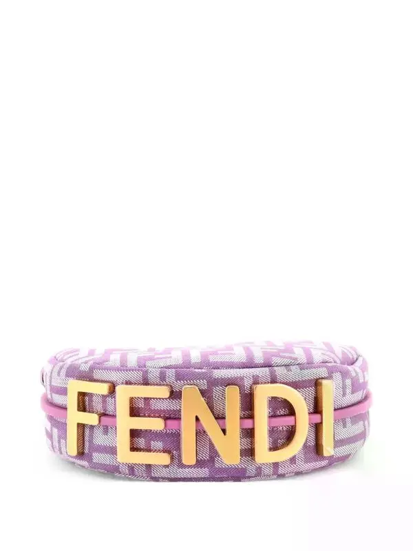 Fendi Fendigraphy Bag Zucca Canvas Mini Hobo Bag