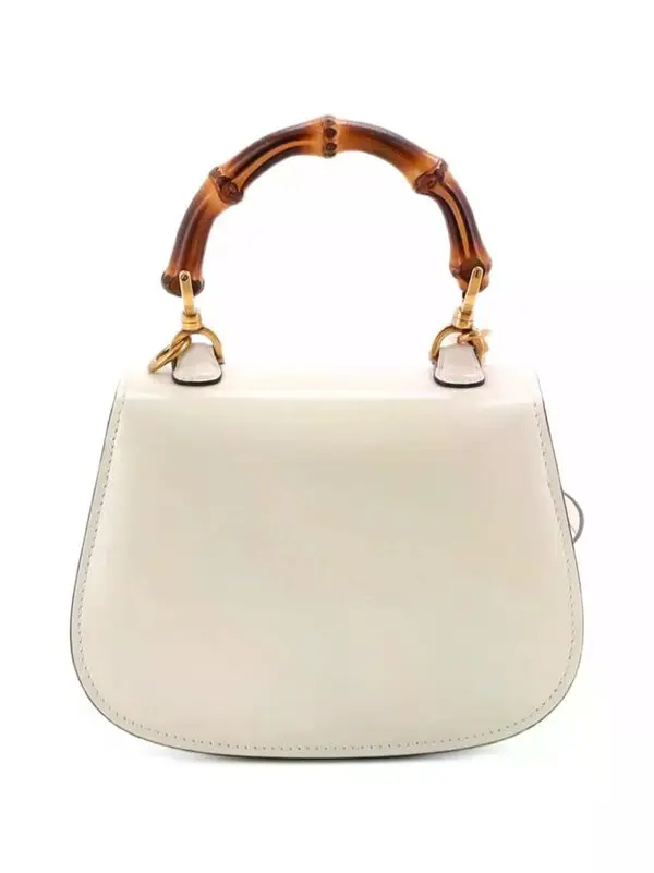 Gucci Bamboo 1947 Top Handle Bag Leather Mini Shoulder Bag - Neutrals