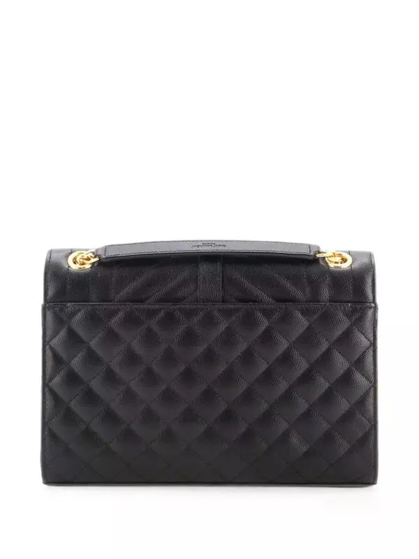 Saint Laurent Classic Monogram Envelope Satchel Mixed Matelasse Leather Medium Shoulder Bag