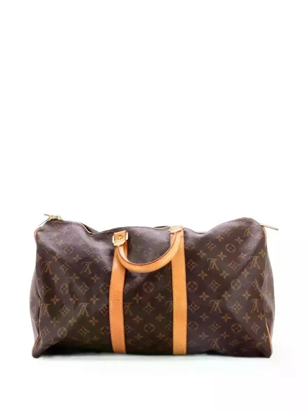 LOUIS VUITTON Keepall Bag Monogram Canvas 45 Satchel - Brown