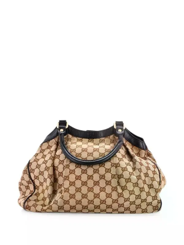 Gucci Sukey Gg Canvas With Leather Medium Tote Bag - Black