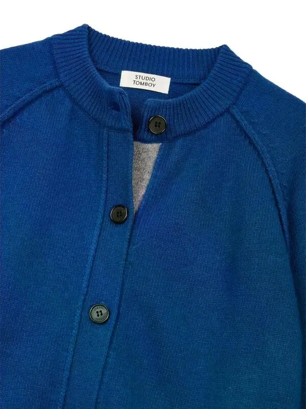 STUDIO TOMBOY Raglan-sleeve Round-neck Cardigan